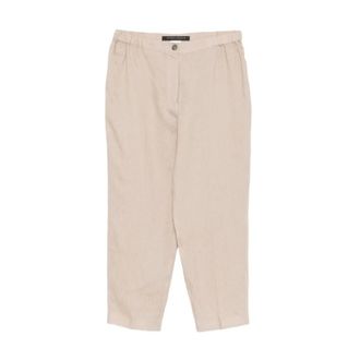 Marina Rinaldi Femme, Pantalons, Beige, Taille: 48 FR Pantalon &agrave; Taille &Eacute;lastiqu&eacute;e