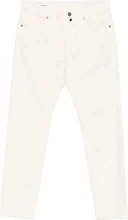 Incotex Homme, Jeans, Blanc, Taille: W32 Pantalon en Velours C&ocirc;tel&eacute; Coupe Slim