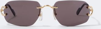 Cartier Eckige Sonnenbrille Signature C