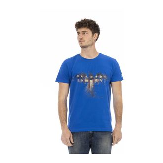 Trussardi Casual T-Shirt mit Rundhalsausschnitt - - Tops - Herren - Blau - L
