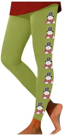 Generic Legging de No&euml;l pour femme, legging de compression taille haute, pantalon dentra&icirc;nement de No&euml;l, pantalon de yoga pour femme, noir, vert, XXL