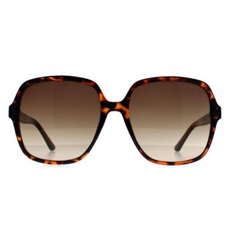 Guess GF6203 52P dunkle havannabraune Sonnenbrille mit Farbverlauf