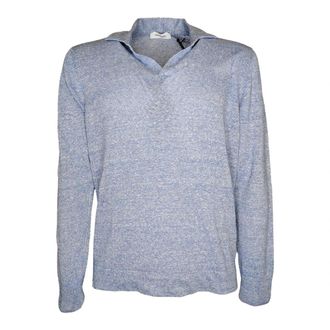Gran Sasso Polo Model 57178/18670 - - Tops - Herren - Blau - L