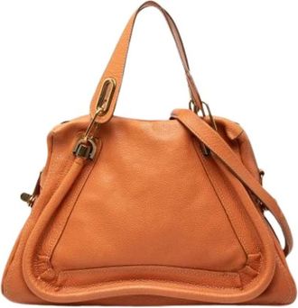 Chlo&eacute; Pre-owned Paraty Satchel - Femme - Pre-owned - Orange - Taille: ONE Size