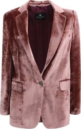 Etro Femme, Vestes, Rose, Taille: 34 FR Velvet Jacket
