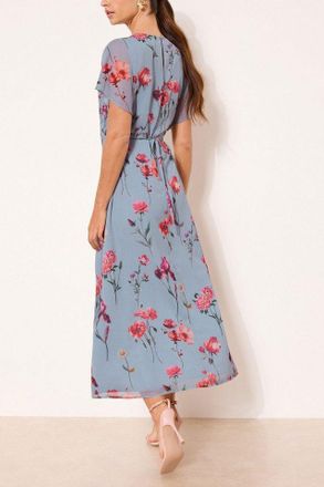 Lipsy Midikleid Gebl&uuml;mtes Midikleid aus Webmaterial, Regular (1-tlg)