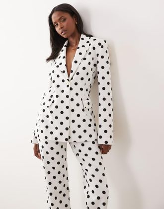 Asos Blazer densemble ajust&eacute; &agrave; pois-multicolore