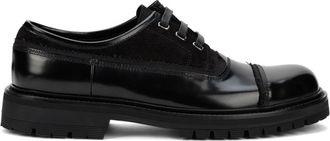Dolce & Gabbana Derby-Schuhe aus Leder und Stoff - - Shoes - Herren - Schwarzk - 43 EU