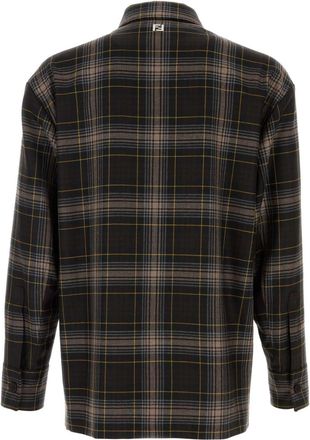 Fendi Check Exterior: Wool Camicie Shirt