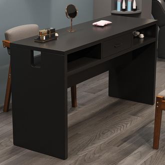 Generic Manicure Table Station Modern Professional with Storage Drawers Wooden Makeup Dressing Double/Single Nail (Style 1,100X40X78Cm)