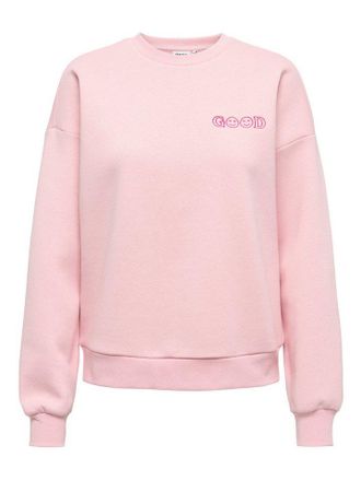 Only Sweatshirt ONLDAZE L/S O-NECK TERRY PRINT CS SWT mit Print auf der Vorder- und R&uuml;ckseite