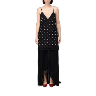 Msgm Besetztes Plissiertes Asymmetrisches Kleid - - Dresses - Damen - Schwarzk - S