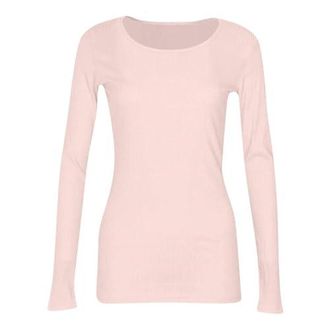 Generic T-shirts pour femme - Hauts dautomne à manches longues - Légers - Col rond - Col rond - Vêtements de voyage tendance - Col haut - Chemisier à manches 