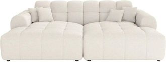 Casanova ALEXIA XL - Canap&eacute; droit tissu bouclette 4 places - Beige