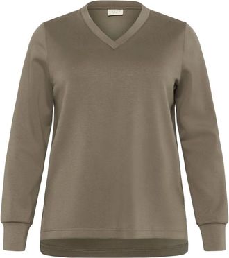 Kaffe Curve Femme, Sweatshirts et sweats &agrave; capuche, Vert, Taille: 38 FR SweaT-shirt