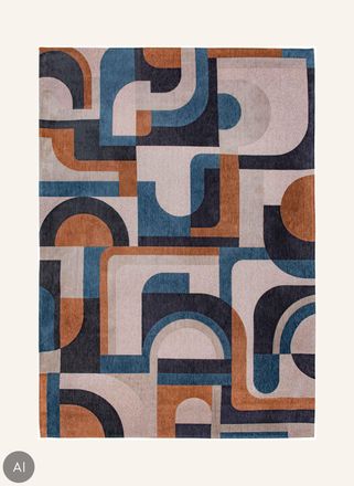 Louis De Poortere Louis De Poortere Teppich Nuance Module blau