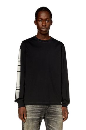 Diesel T-JUST-LS-Slits-N5 M_Sweatshirt_Schwarz_XXS