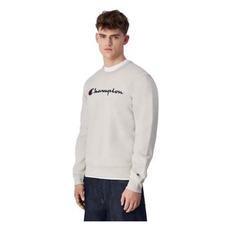 Champion Homme, Sweatshirts et sweats &agrave; capuche, Beige, Taille: XS Crewneck Sweat &agrave; capuche