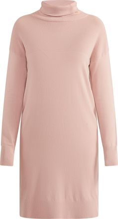 Usha Strick-Langarmkleid midi Damen alt rosa