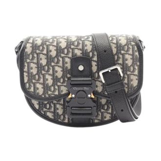 Dior Pre-owned Gallop Mini Oblique Canvas Leder Schultertasche - - Pre-owned - Damen - Beige - ONE SIZE