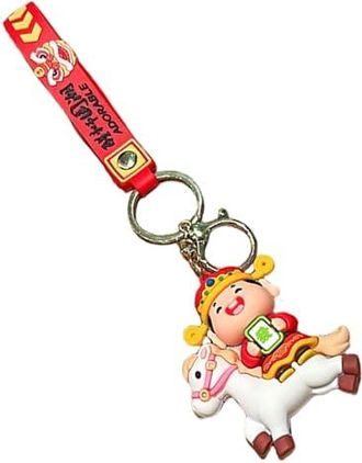 Generic Porte-cl&eacute;s cheval pour femme | 2026 mignon en silicone Nouvel An, ann&eacute;e du cheval | pour la sant&eacute;, la richesse, la chance, les femmes, les enfants, sa