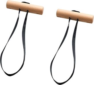 Oshhni 1 Paar Klimmzugstangengriffe Griffe Gewichthebergriffe Holz Home Fitness Gym