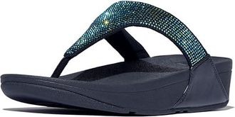 FitFlop Lulu Sandales orn&eacute;es de cristaux pour femme Lulu, Bleu marine iris&eacute;, 38 EU