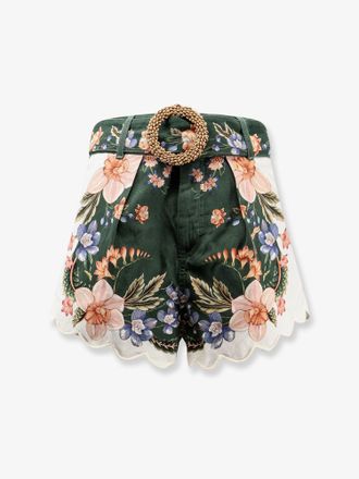 Farm Rio Berry Garden cotton shorts with floral print - FARM RIO - gender_Woman