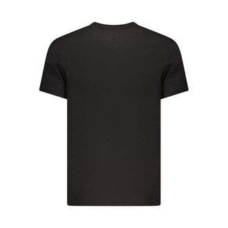 Tommy Hilfiger Logo-Print Cotton T-Shirt - Black