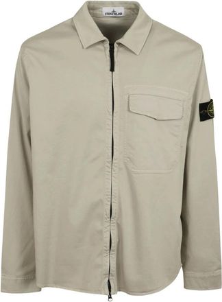 Stone Island Homme, Chemises, Gris, Taille: XL Chemise &agrave; Manches Courtes