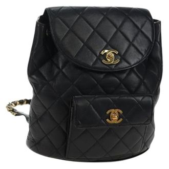 Chanel Sac &agrave; dos vintage doccasion - Femme - Pre-owned - Noir - Taille: ONE Size
