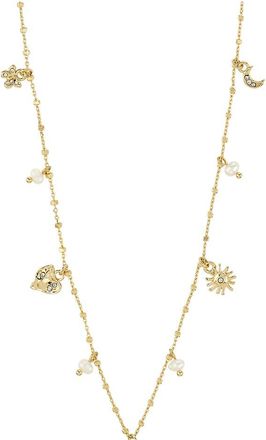 Pilgrim Mylan - Vergoldete Halskette-Wei&szlig;