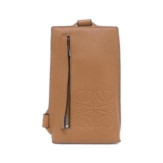 Loewe Pre-owned Vertikale T-Tasche Umh&auml;ngetasche aus Kalbsleder - - Pre-owned - Damen - Braun - ONE SIZE