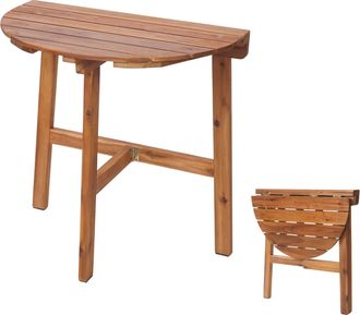 Mendler Klapptisch HWC-L19, Gartentisch Balkontisch, In-/Outdoor klappbar Akazie Holz FSC-Zertifiziert 71x70x34cm