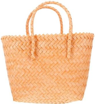 BESPORTBLE Paquet Cabas Tiss&eacute; en Plastique Beige Petit Format Paquet de Plage Boh&egrave;me L&eacute;ger et R&eacute;sistant Fourre-Tout &Eacute;l&eacute;gant pour Femmes pour Sorties Estivales et
