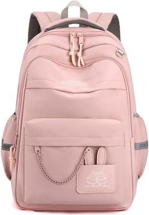 Generic Sac &agrave; dos d&eacute;cole pour filles, enfants, sac d&eacute;cole pour adolescents, filles, &eacute;tudiants, sac &agrave; dos pour gar&ccedil;ons pour l&eacute;cole secondaire, rose, A