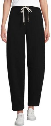 Lands End Serious Sweats High Waist Barrel-Jogginghose, Damen, Gr&ouml;&szlig;e:40-42 regular, Schwarz, Baumwoll-Mischung/Polyester-Mischung, by Lands End