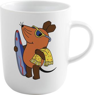 Kahla DieMaus Becher 0,35 l Urlaubs Maus | wei&szlig;er Becher im Sendung mit der Maus Design
