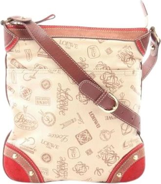 Loewe Sac bandouli&egrave;re en toile Pre-owned - Femme - Pre-owned - Beige - Taille: ONE Size