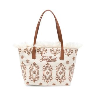 MC2 Saint Barth Femme, Sacs, Beige, Taille: ONE Size City Bag Mid Fringe