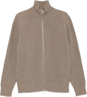 Maison Margiela Ribbed-knit Zip-up Sweater