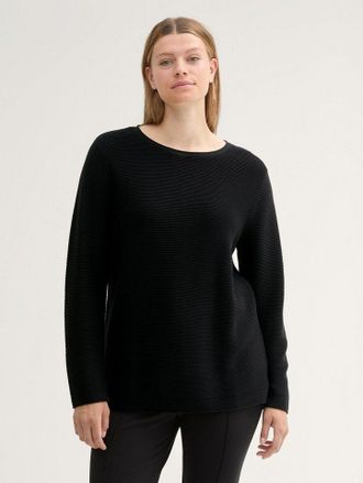 Tom Tailor Strickpullover Pullover & Strickjacken Plus Size - Strickpullover aus Bio-Baumwolle