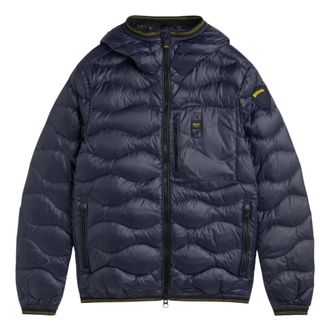 Blauer Homme, Vestes, Bleu, Taille: XL Veste matelassée avec capuche et écusson logo