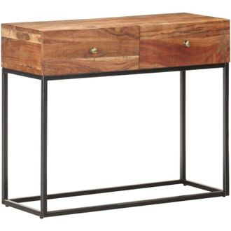 vidaXL Table console 90x35x75 cm Bois dacacia brut vidaXL