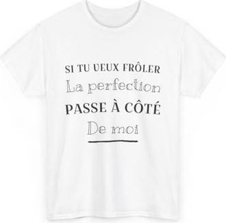 Generic Tee shirt Unisex Perfection id&eacute;e cadeau humour dr&ocirc;le amusant Homme/Femme Taille L, Couleur White