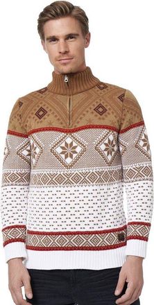 Rusty Neal Strickpullover mit winterlichem Muster