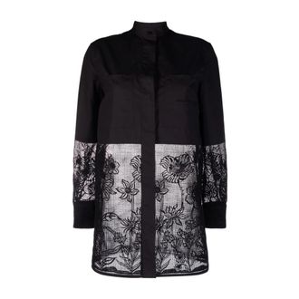 Ferragamo Schwarzes Baumwollhemd - - Blouses & Shirts - Damen - Schwarzk - XS