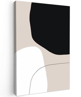 MuchoWow Leinwand Bilder, Einzigartige Wanddeko mit Rahmen, Formulare - Abstrakt - Gestaltung, Wandbilder Wohnzimmer, Deko Schlafzimmer 80x120 cm