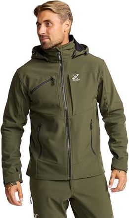 RevolutionRace Hiball Softshell Jacket pour Homme, Veste dext&eacute;rieur pour la Randonn&eacute;e, Forest Night, XXL