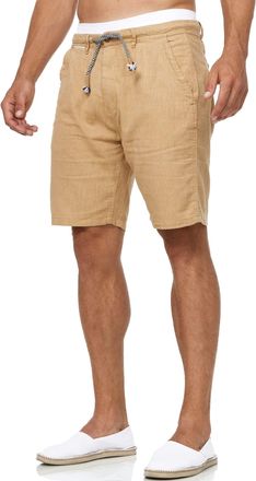 Indicode Herren Corvallis Chino Shorts mit 4 Taschen | Bermuda Sommershorts für Männer Tan, XXL